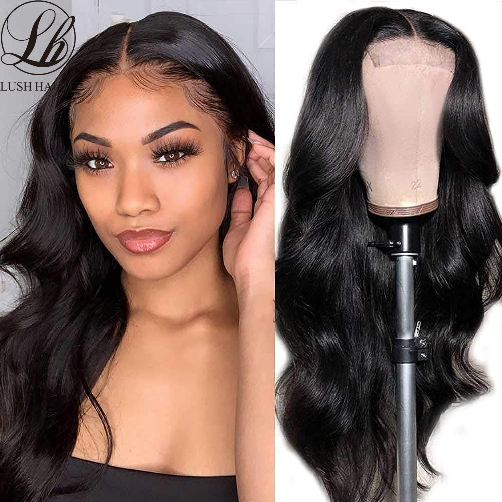Body Wave Lace Front Wig with Bangs Side Part (Various Colors ...