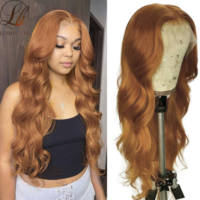 Body Wave Lace Front Wig with Bangs Side Part (Various Colors ...